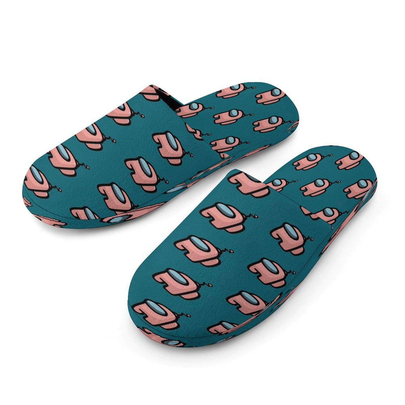 Among Us Seamless pattern Slippers for Mens Unisex Cozy Memory Foam ...