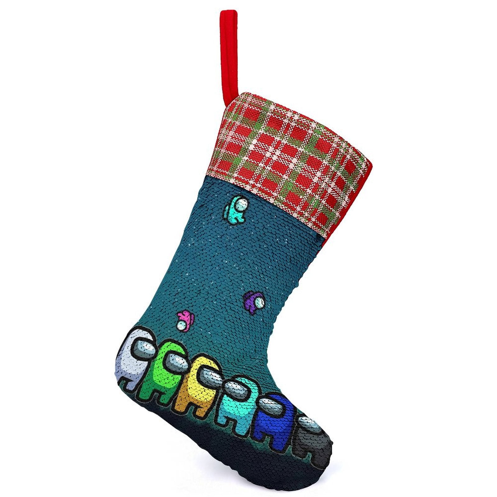 Among Us Sequin Christmas Stocking Xmas Stocking for Family Holiday ...