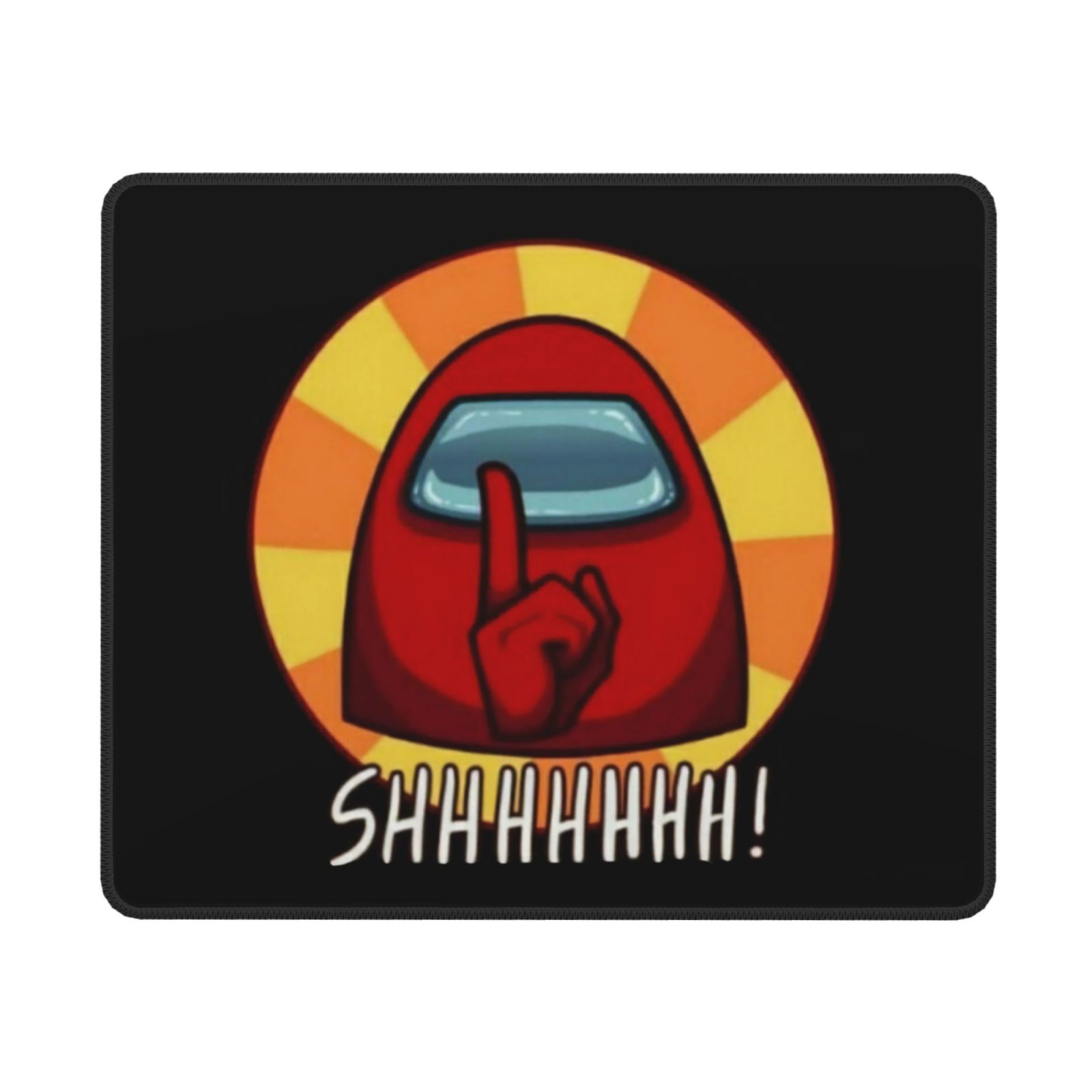 Among Us Shhh Mouse Pad,Office Computer Mouse Pad with Stitched Edges ...