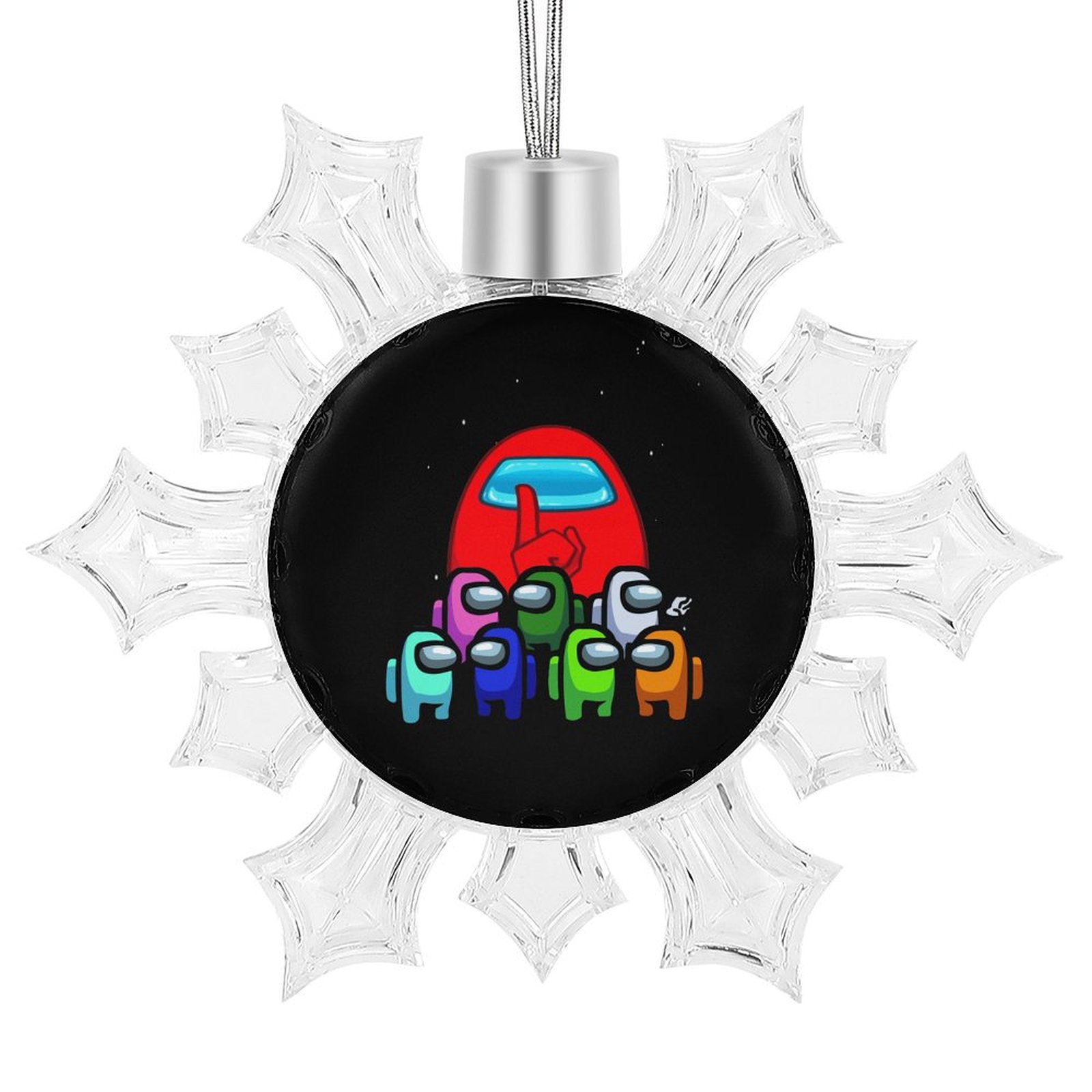 Among Us Snowflake Ornament Hanging Christmas Tree Pendant Decorations ...