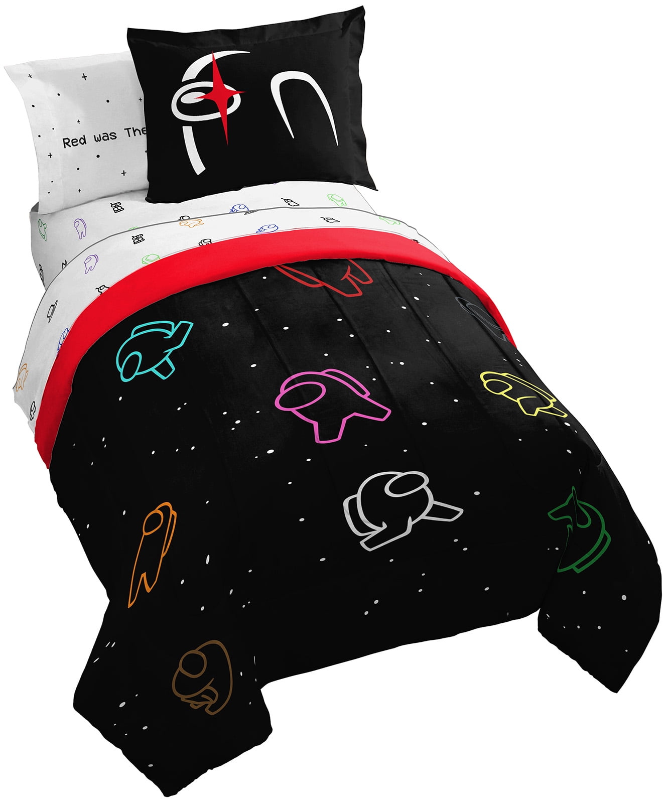 Brandclub - Among Us Sounds Sus Kids Twin 5 Piece Bed Set, 100% ...