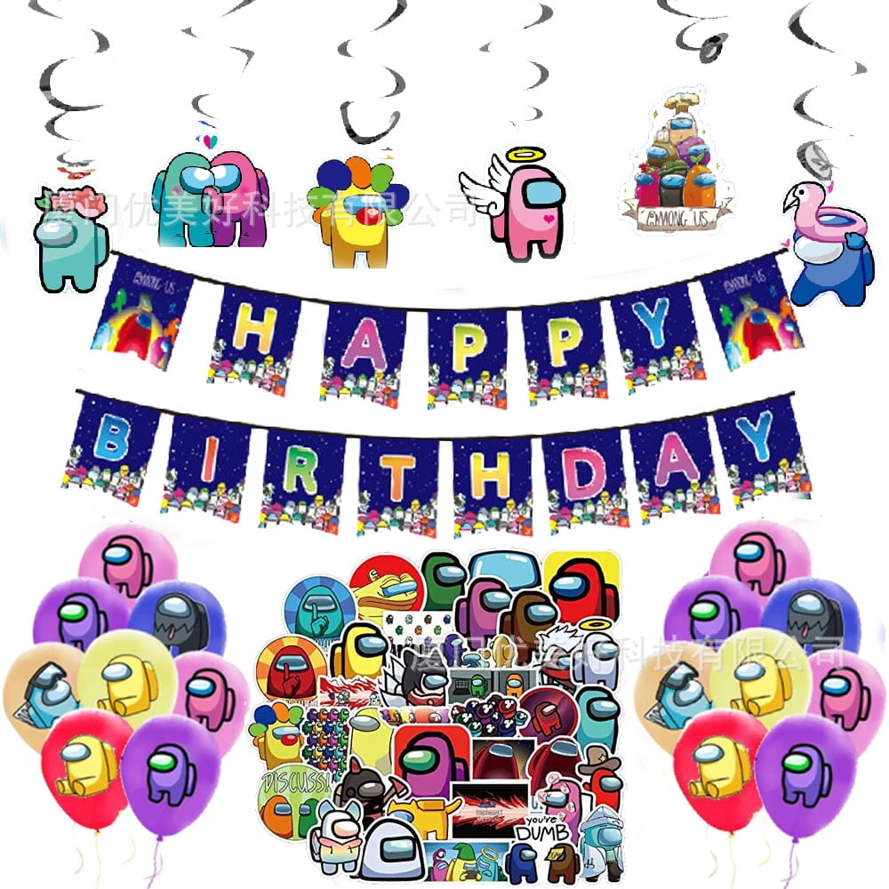 Among Us Space Werewolf Kill Game Theme Birthday Party Decoration Set ...