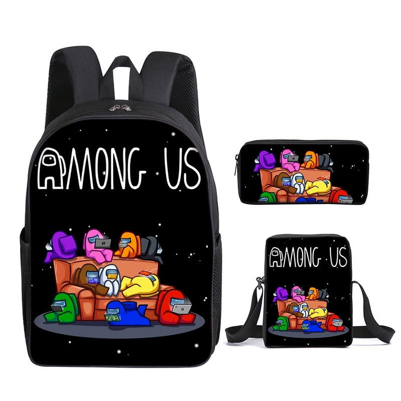 Among Us Space Werewolf Three-piece Game Backpack Pencil Bag Satchel ...