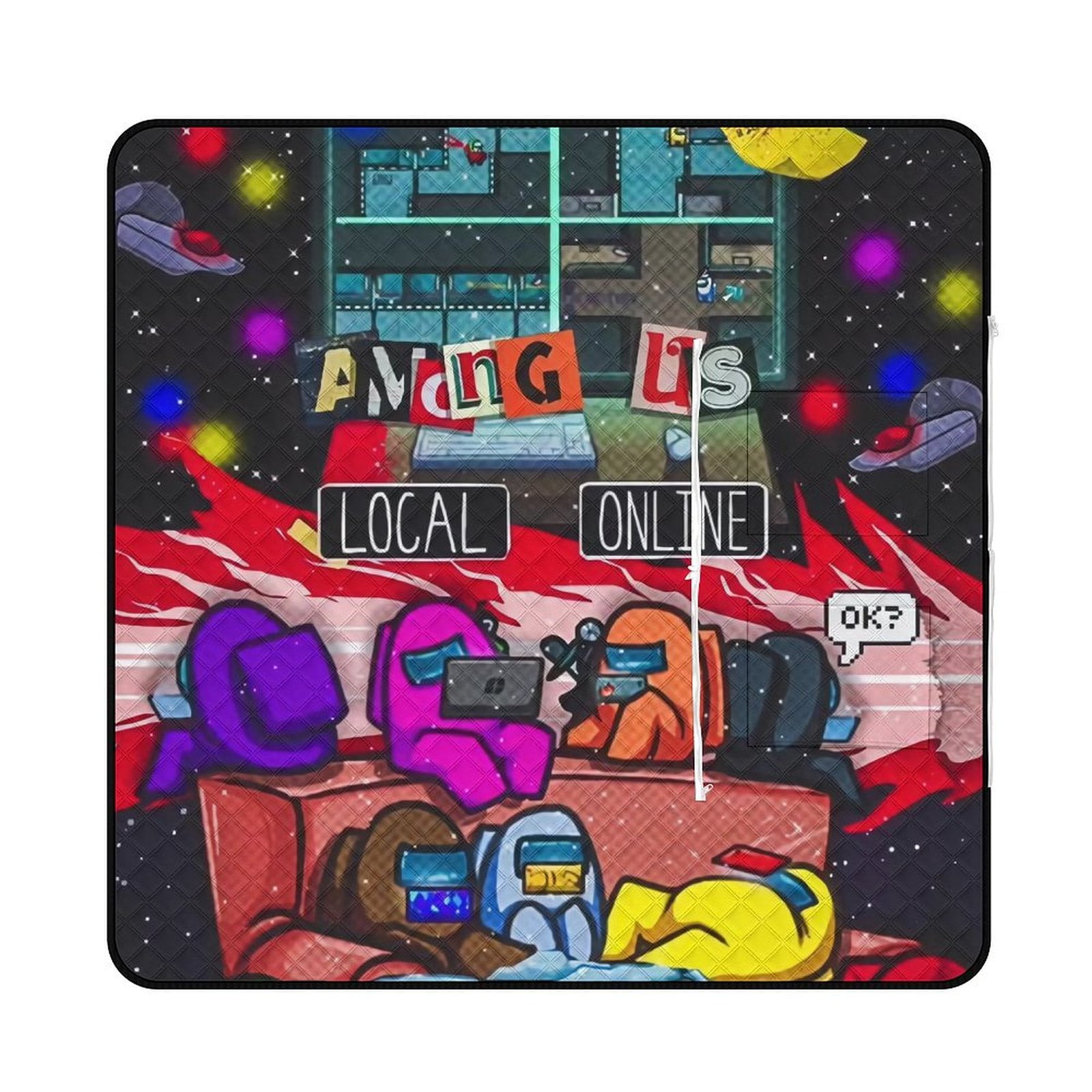 Among Us Starry Sky Extra Large Picnic Outdoor Blanket,59 x 59 ...