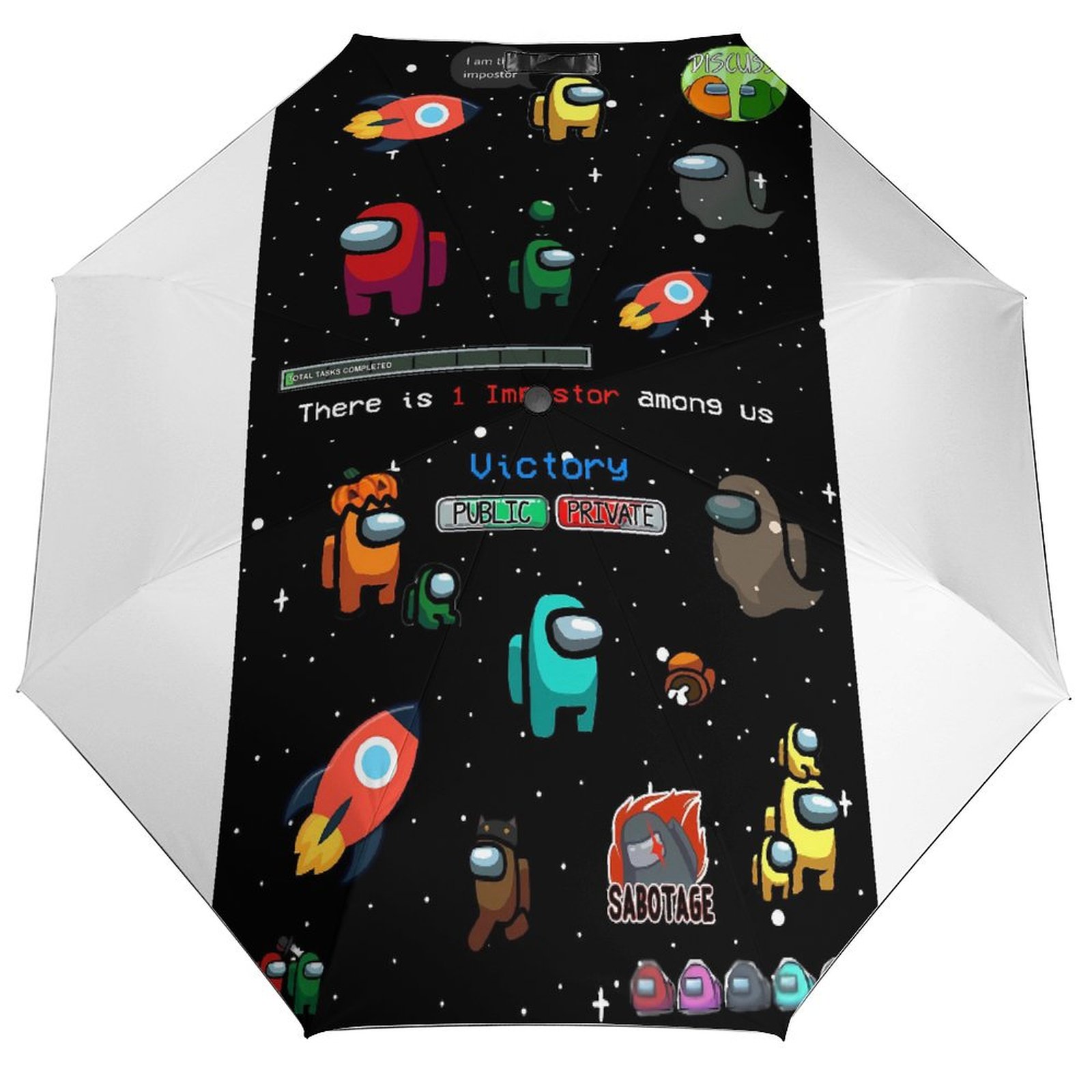 Among Us Sun umbrella Automatic Open/Close Sun Rain Travel Umbrella UV ...