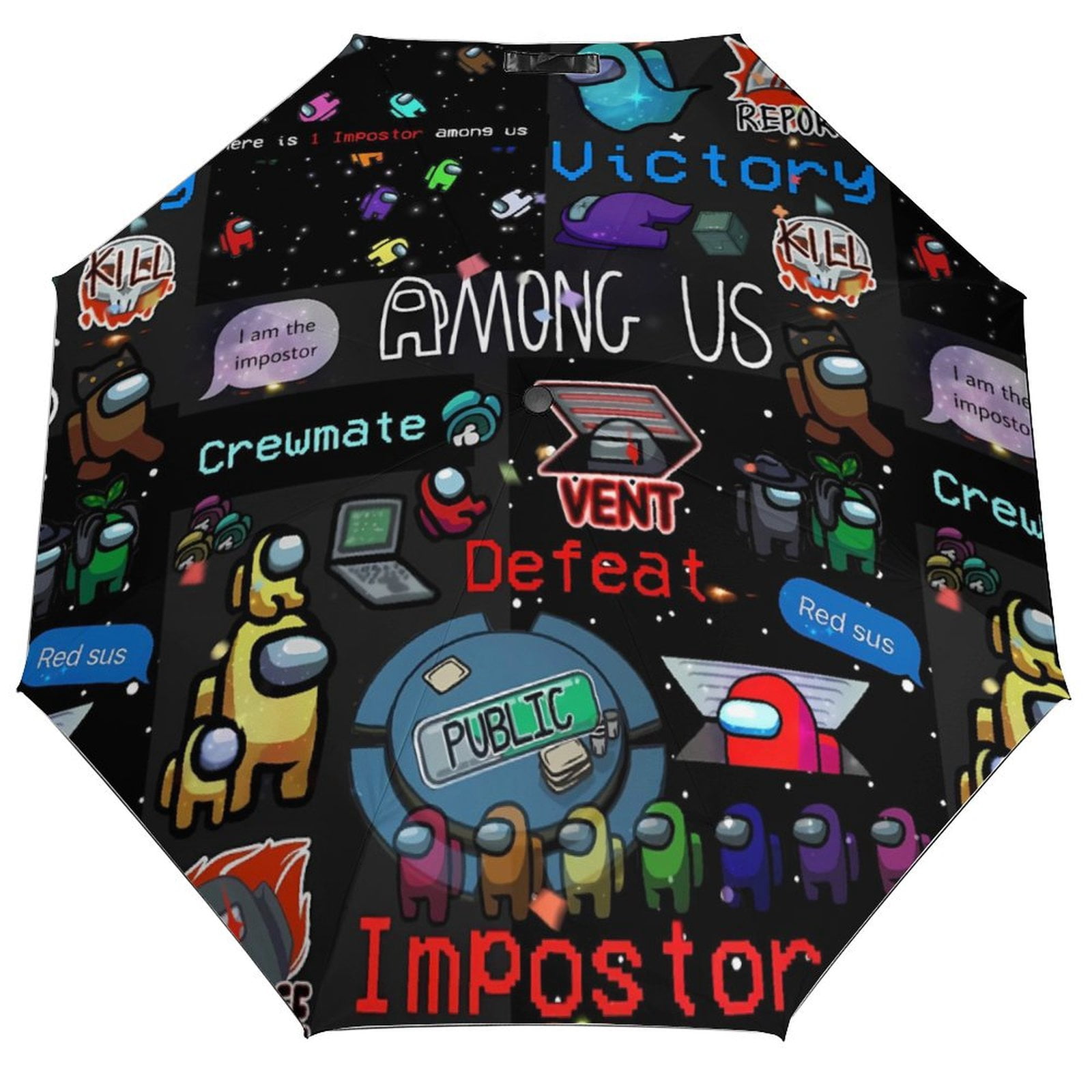 Among Us Sun umbrella Automatic Open/Close Sun Rain Travel Umbrella UV ...