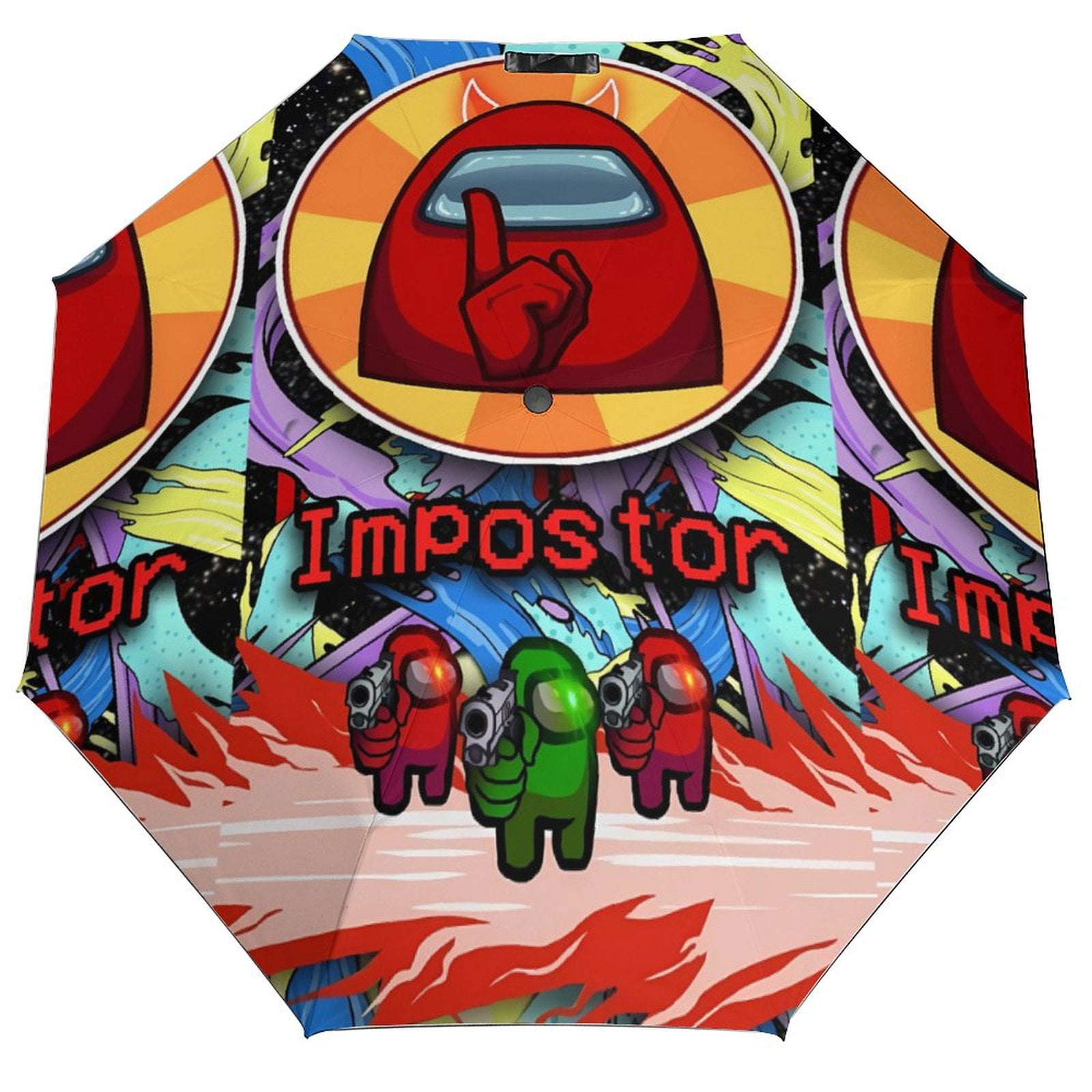 Among Us Sun umbrella Automatic Open/Close Sun Rain Travel Umbrella UV ...