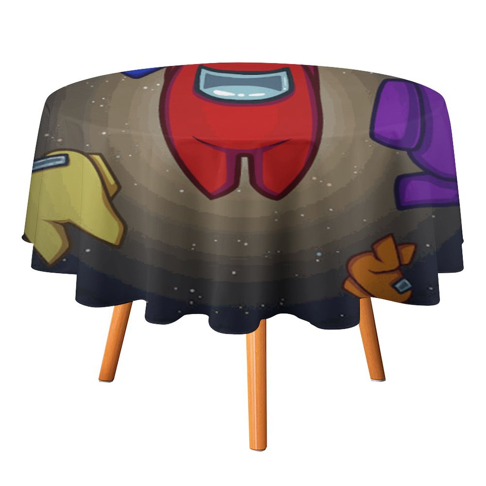 Among Us Table Cloth Round Tablecloth Polyester Table Circular Table ...