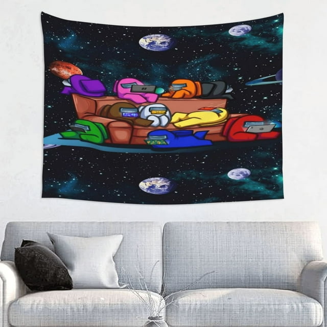 Among Us Tapestry Anime Poster Large Background Wall Art Bedroom Wall ...