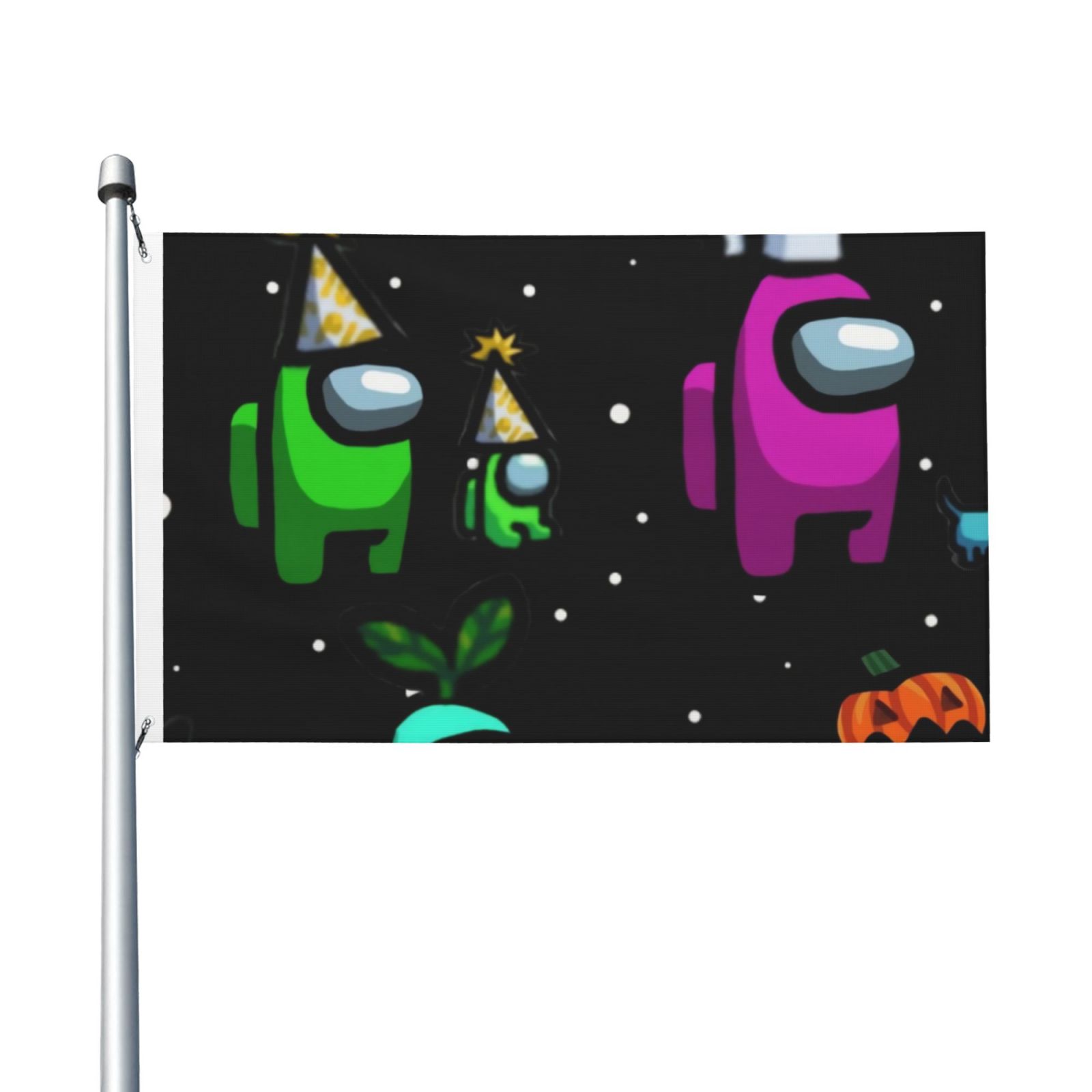 Among Us-Tasks 3x5ft Face Flag Fade Proof Holiday Fall Flag Outdoor ...