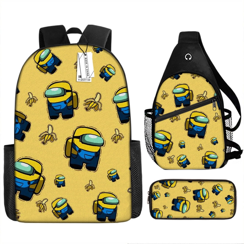 Among Us Three-piece Game Merchandise Backpack Messenger Bag Pencil Bag ...