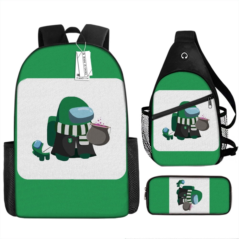 Among Us Three-piece Game Merchandise Backpack Messenger Bag Pencil Bag ...