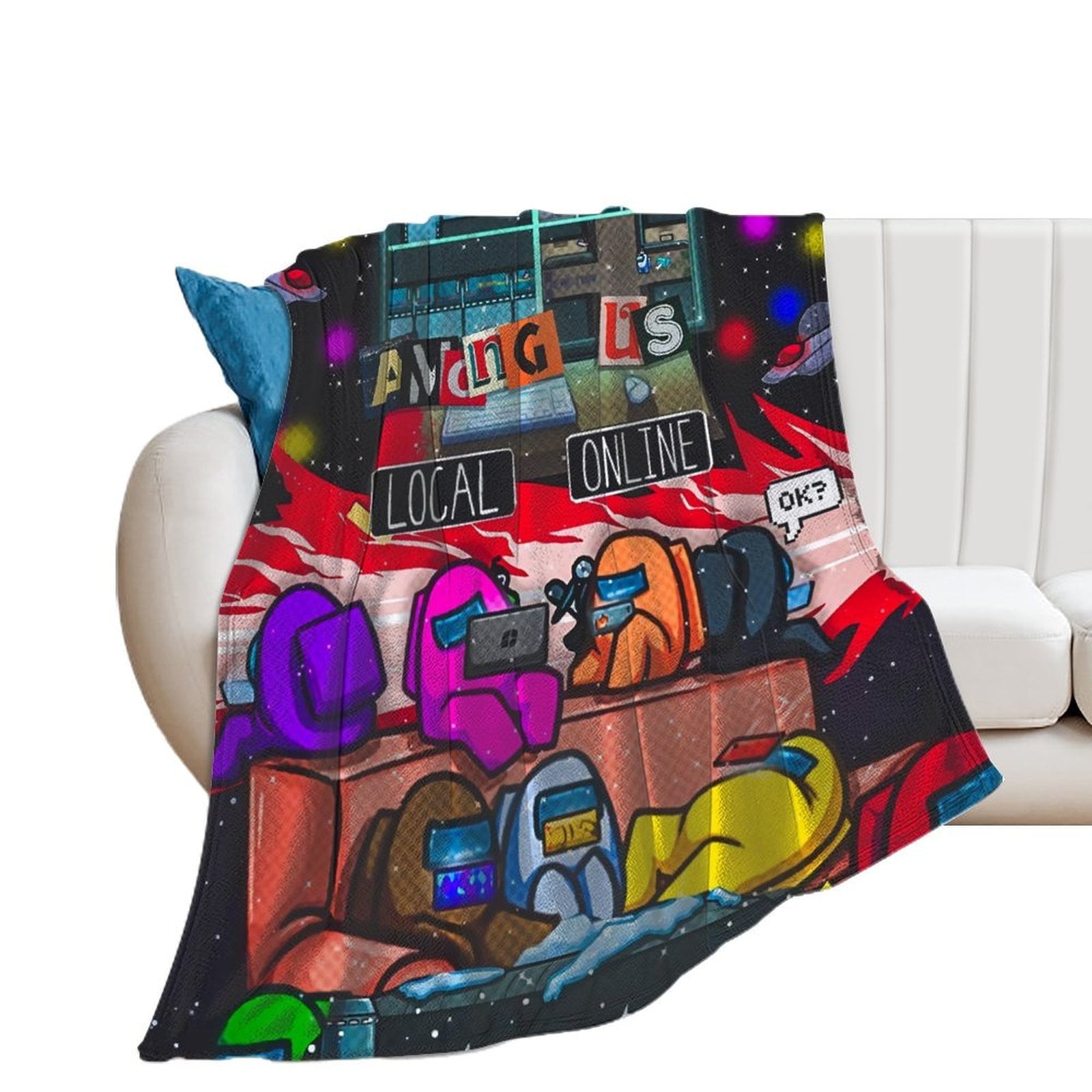 Among Us Throw Blanket for Couch Sofa Or Bed Throw Size， Throw Size ...