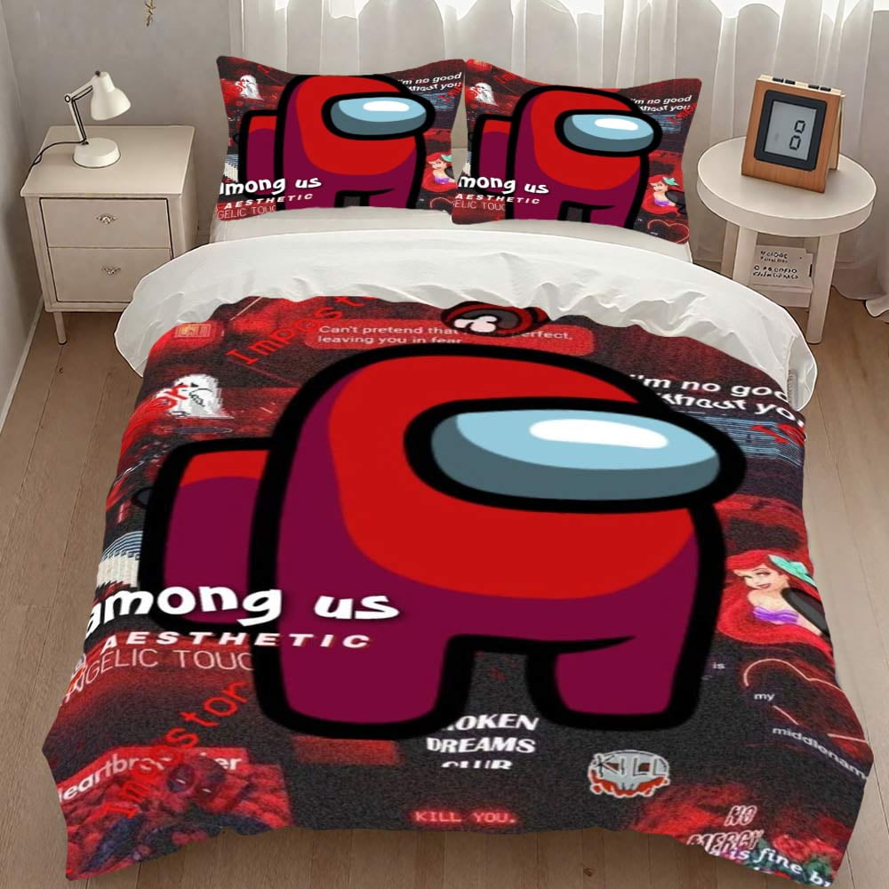 Among Us Toddler Bedding Set for Girls Boys Child Sheet Comforter Pillow Gifts Christmas ...