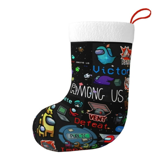 Among Us Wallpaper Christmas Stockings Large 18 Inch Xmas Ornaments for ...