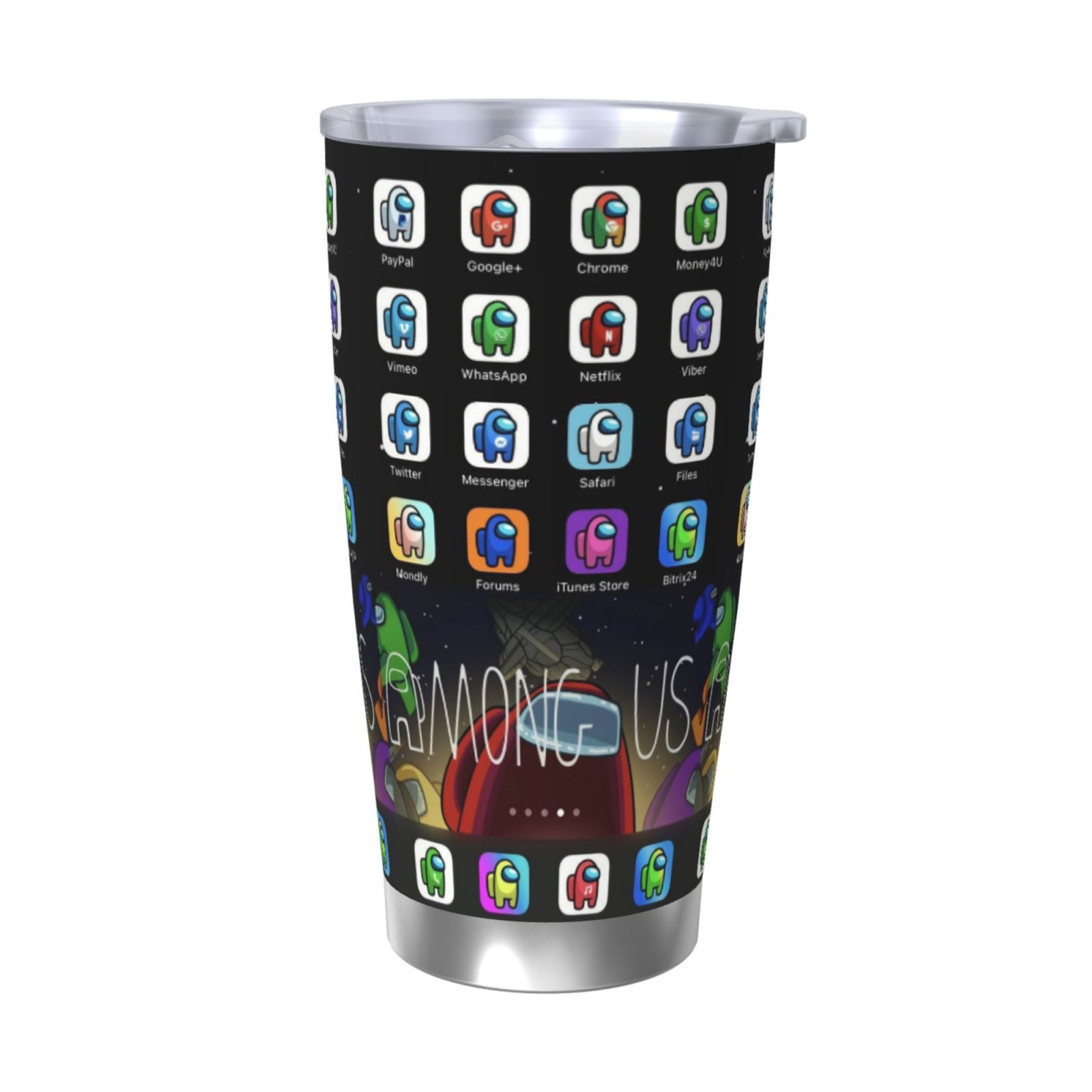 Among Us Water Bottle,Travel Coffee Mug,Tumbler with Flip Lid ...