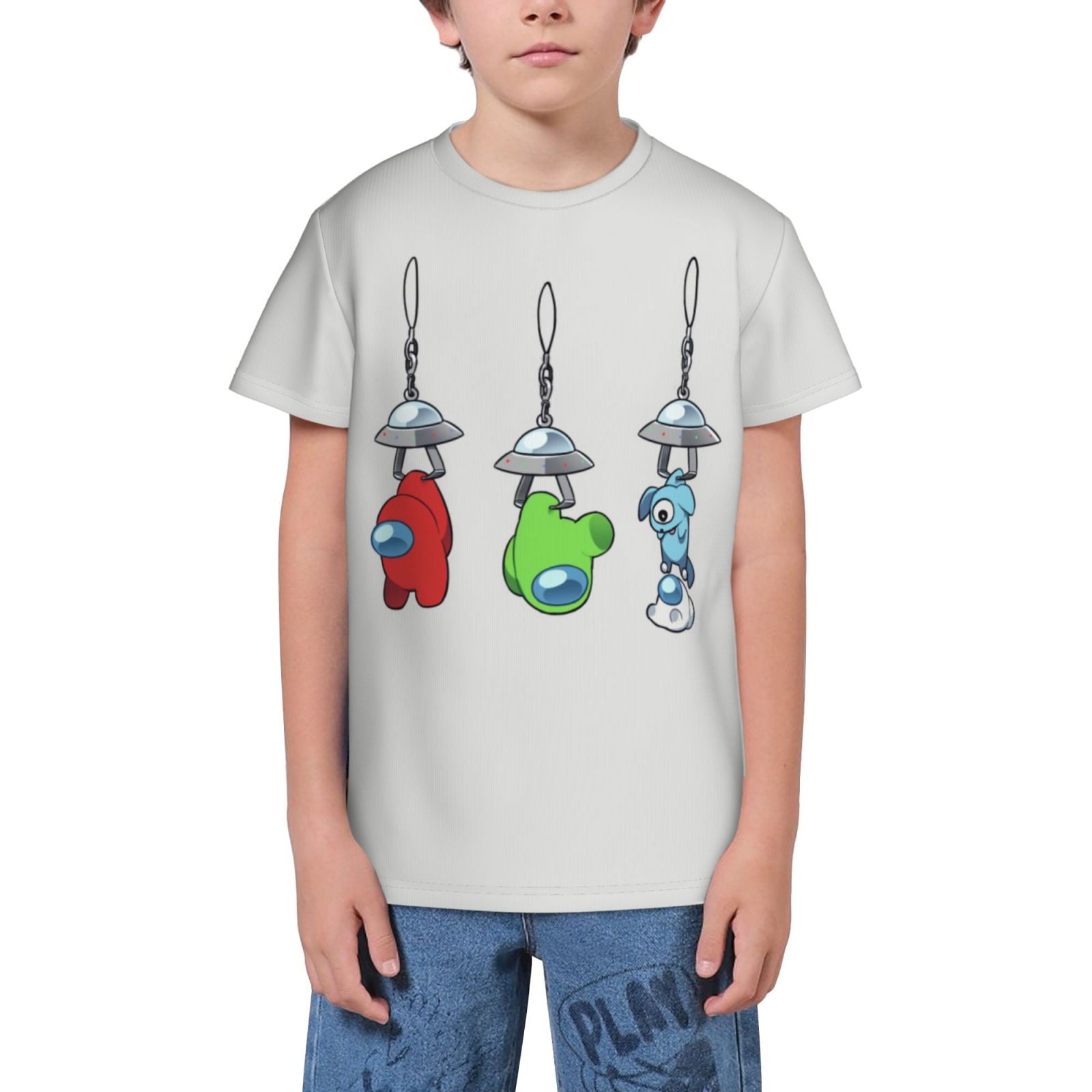 Among Us Widgets Crewmate Boys Teens Casual T Shirts,Cool 3D Graphic ...