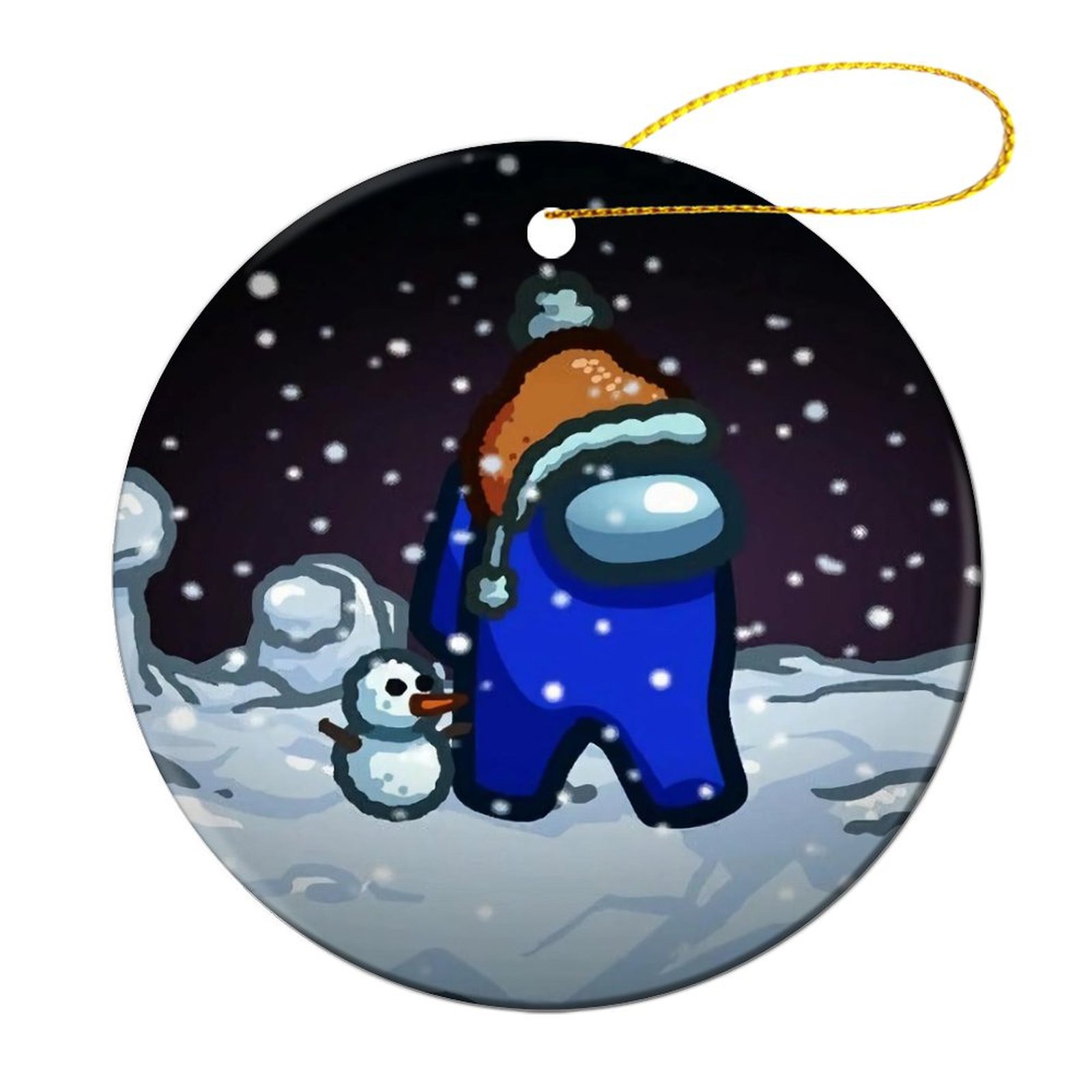 Among Us With Snowman Christmas Ornament,Farmhouse Christmas Tree ...