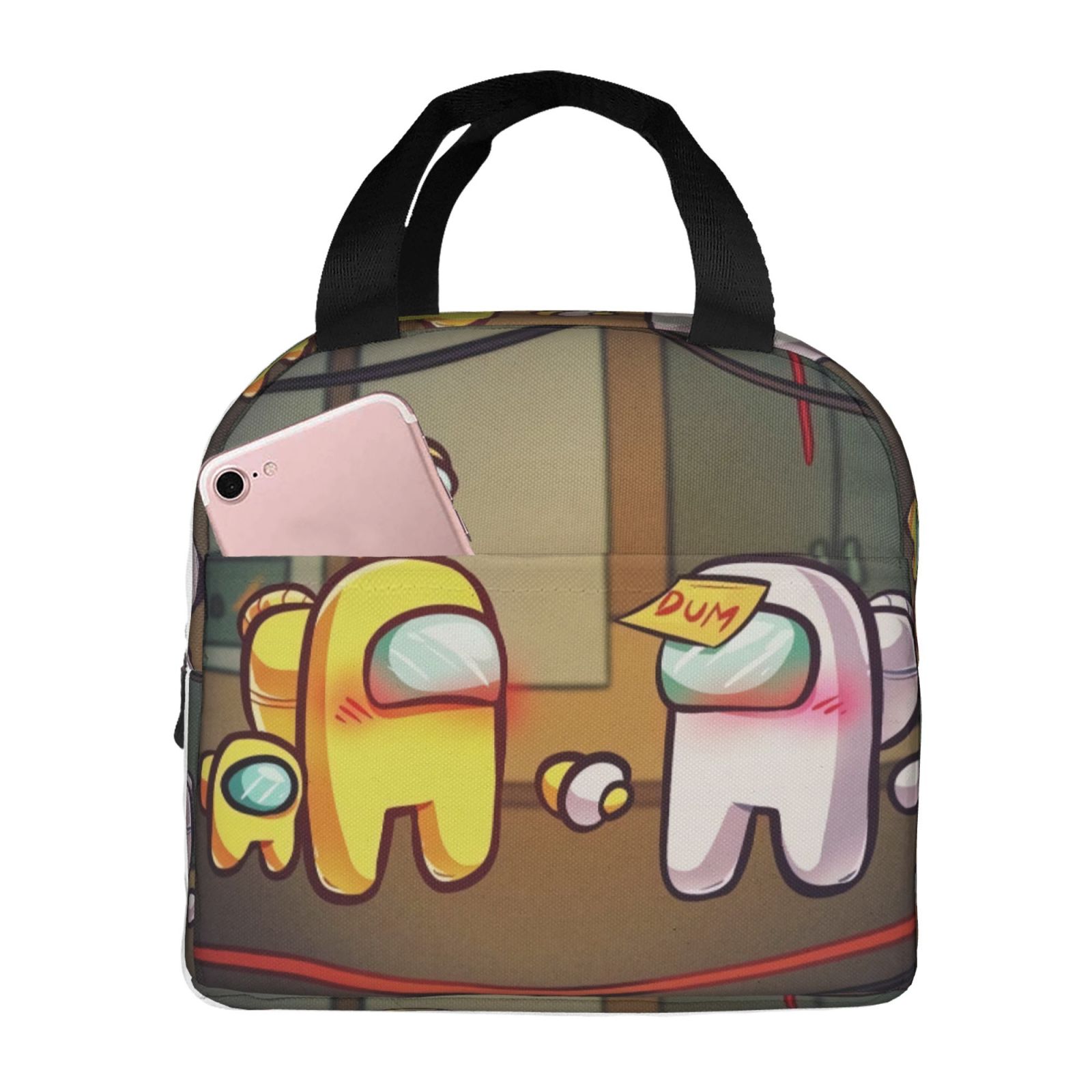Among Us Yellow X White Lunch Box for Women Men,Lunch Bag,Reusable ...