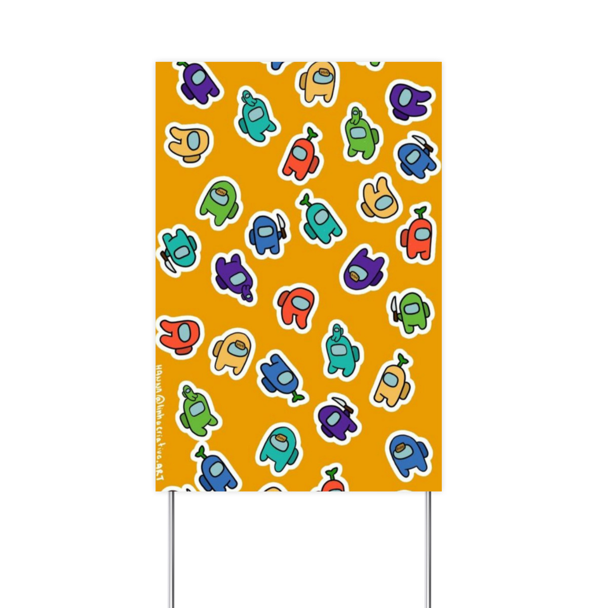 Among Us game Yard Sign Garden Club Farm Bathroom Wall Decor Sign ...