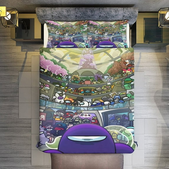 Among Us in Rodamrix Bed Sheets for Kids Boys Girls Bedding,Duvet Cover ...