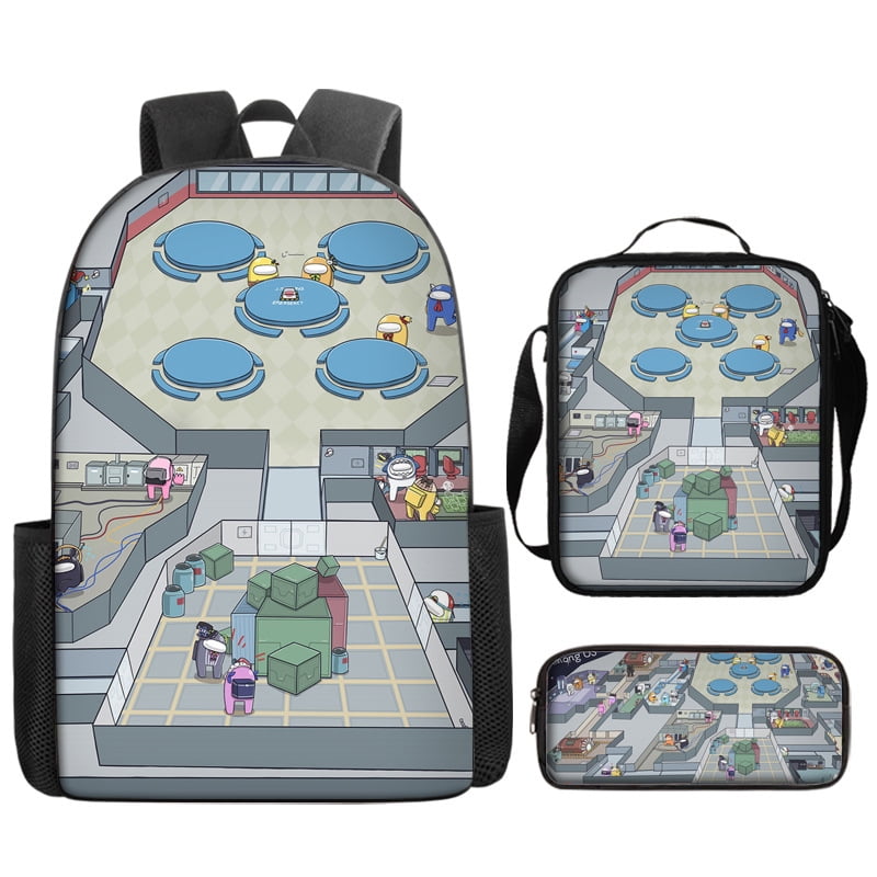 Among,,us Anime Backpack Set 3 Pieces with Lunch Bag and Pencil Case ...