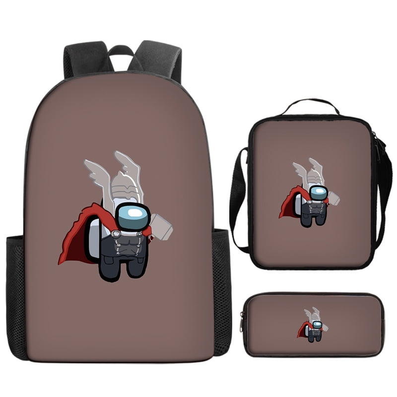 Among,,us Anime Backpack Set 3 Pieces with Lunch Bag and Pencil Case ...