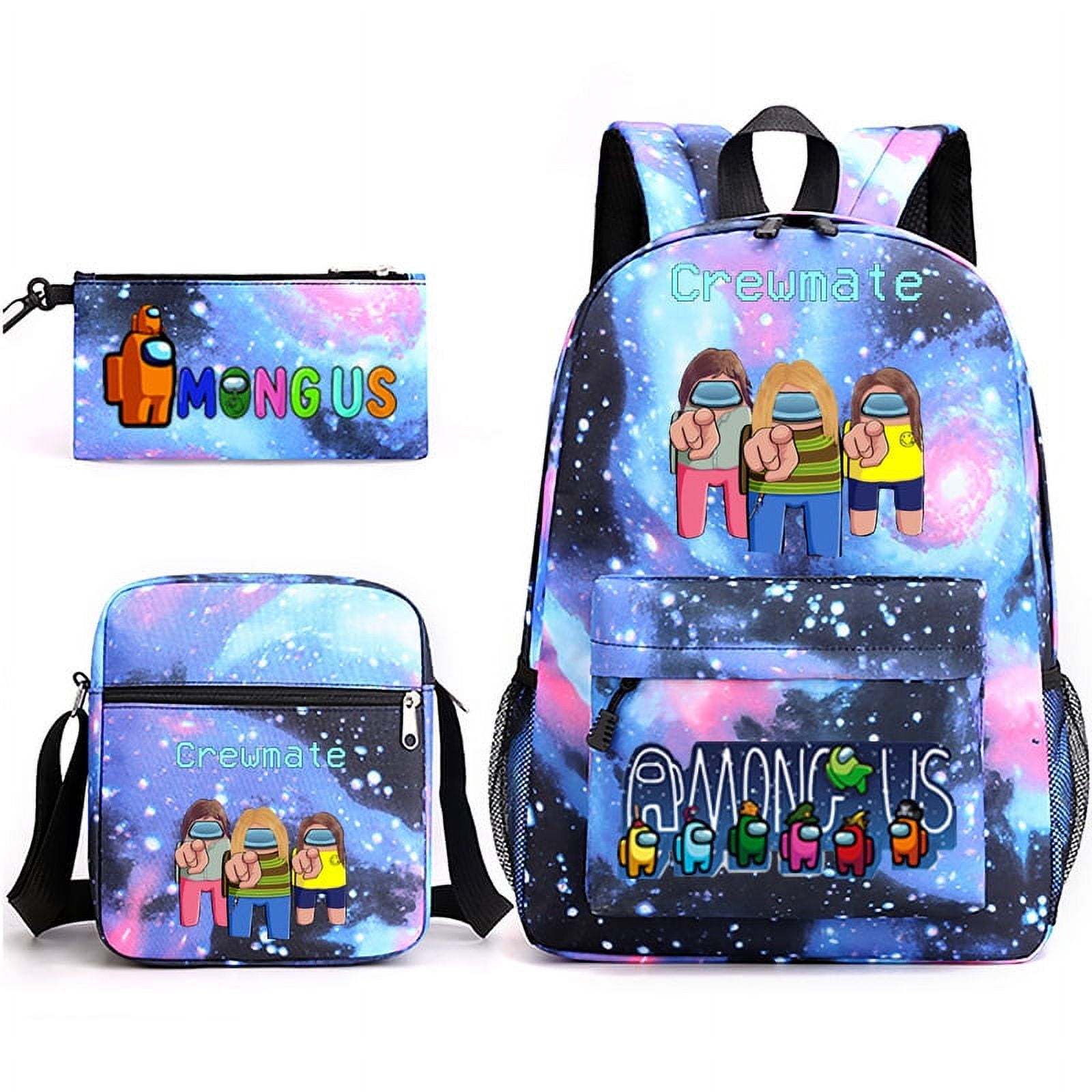 Among*us Anime Backpack Set 3 Pieces with Shoulder Bag and Pencil Case ...