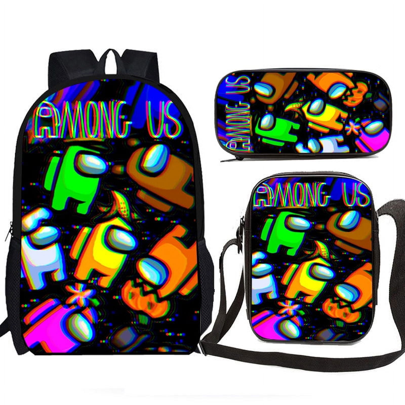 Among-us Anime Backpack Set 3 Pieces with Shoulder Bag and Pencil Case ...