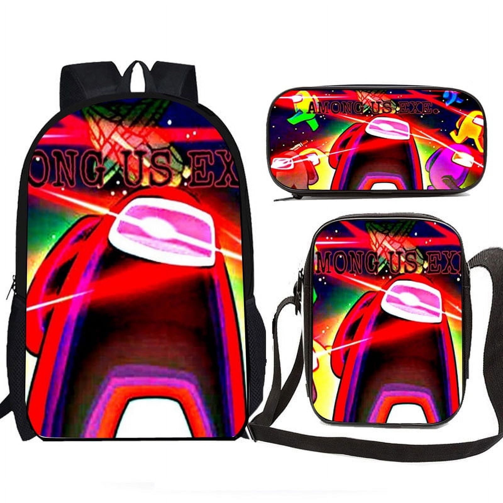 Among-us Anime Backpack Set 3 Pieces with Shoulder Bag and Pencil Case ...