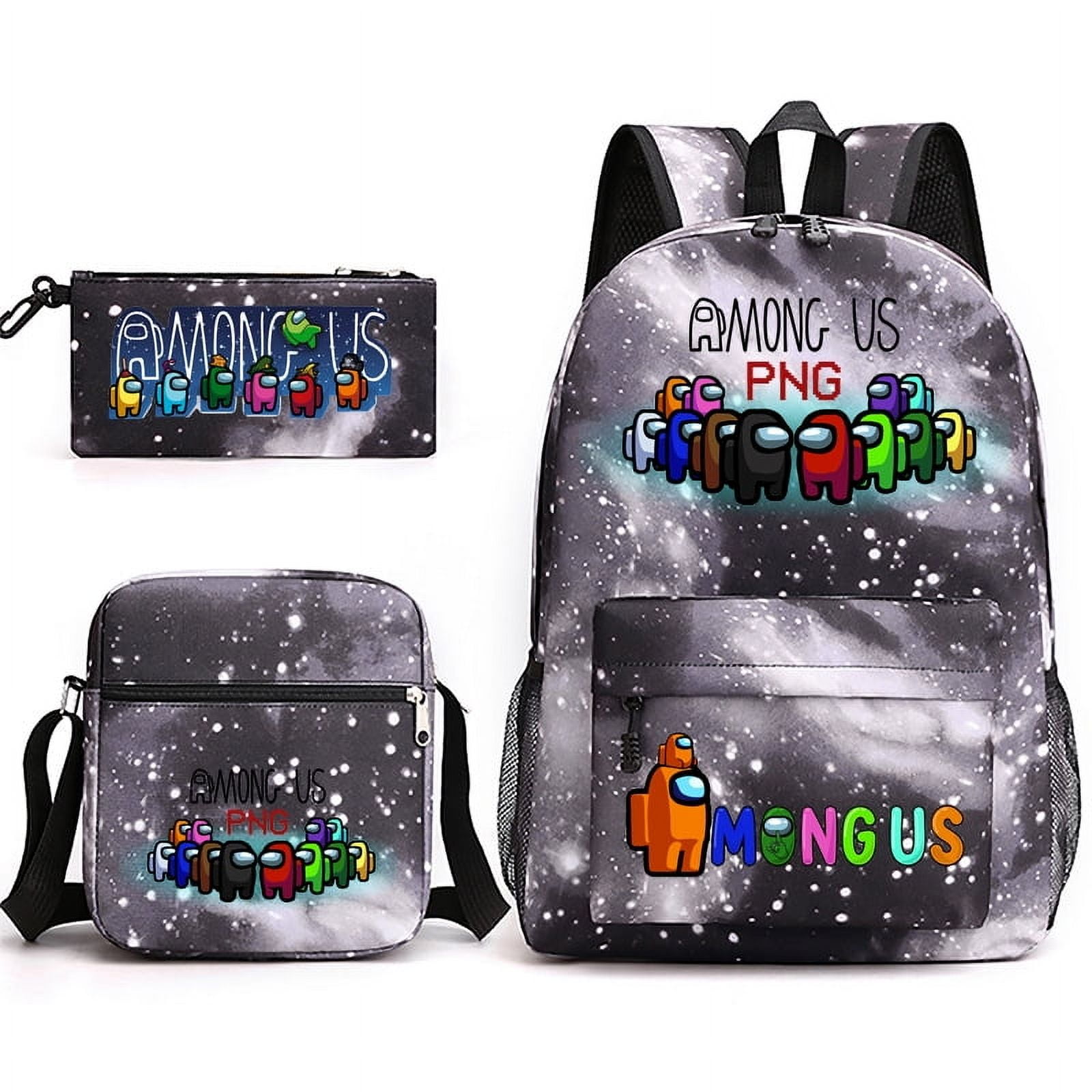 Among&us Anime Backpack Set 3 Pieces with Shoulder Bag and Pencil Case ...