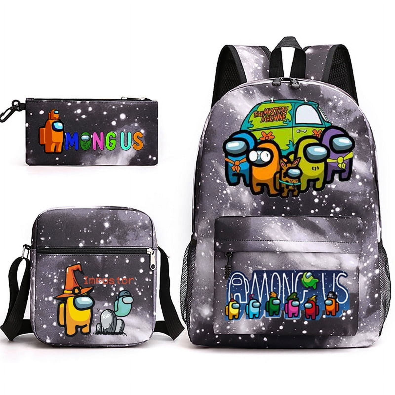 Among&us Anime Backpack Set 3 Pieces with Shoulder Bag and Pencil Case ...