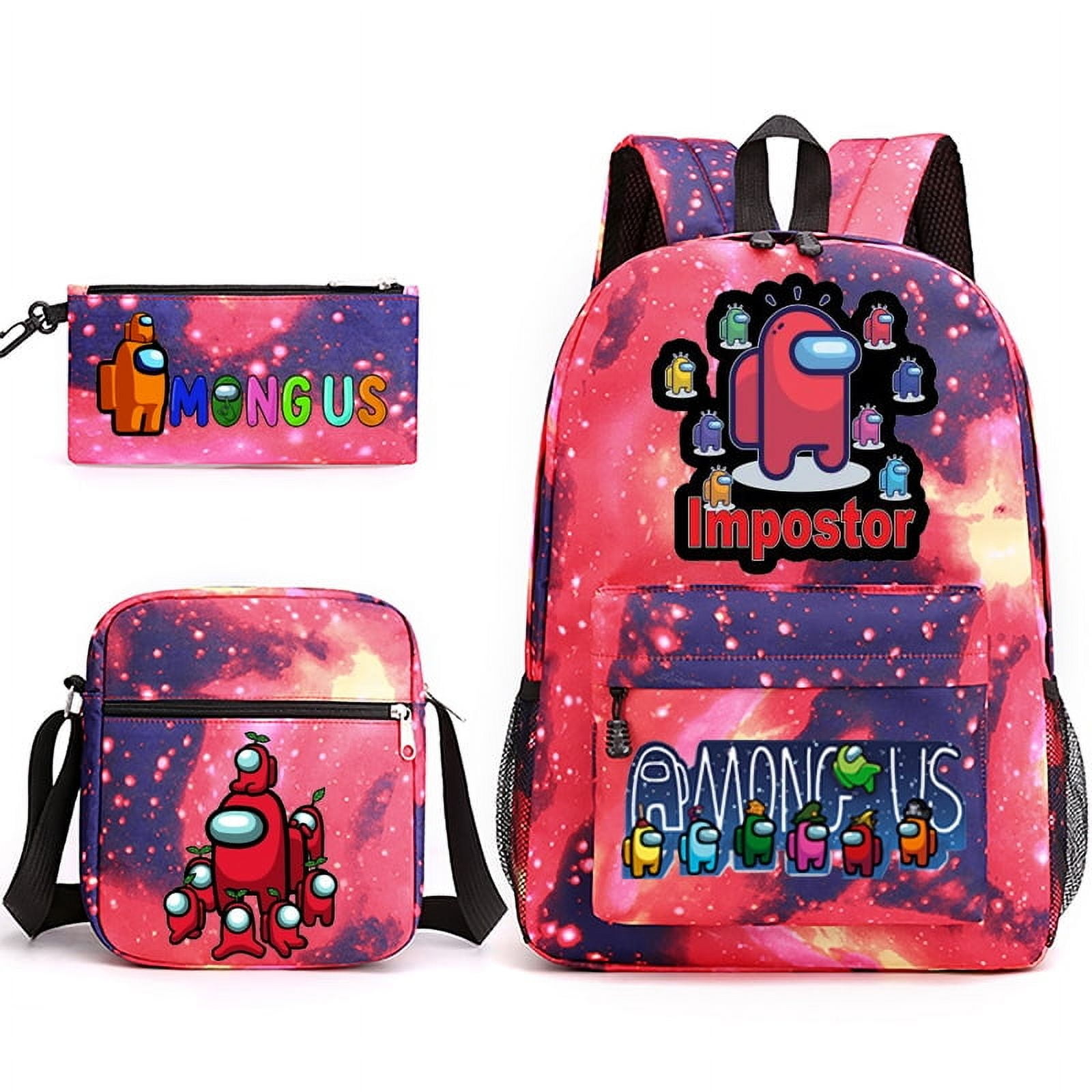 Among&us Anime Backpack Set 3 Pieces with Shoulder Bag and Pencil Case ...