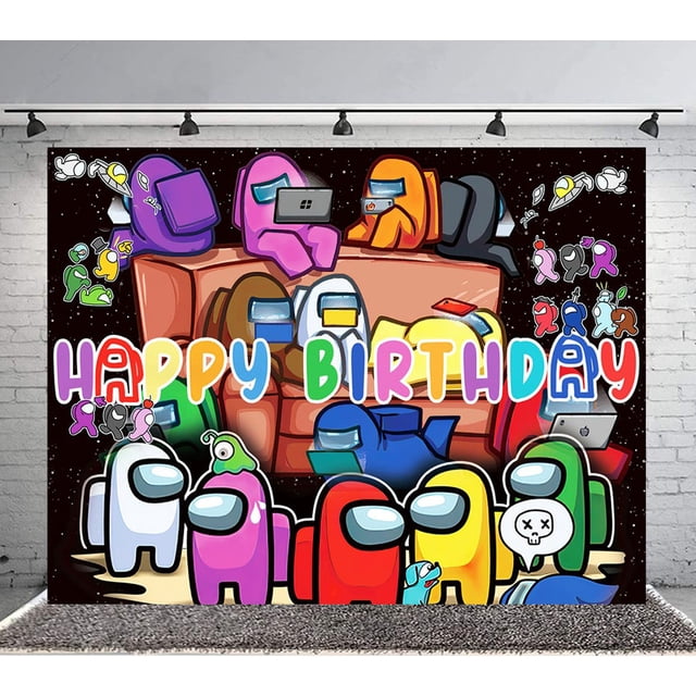 Among us Backdrop Banner Party Supplies Poster Movie Theme Background ...