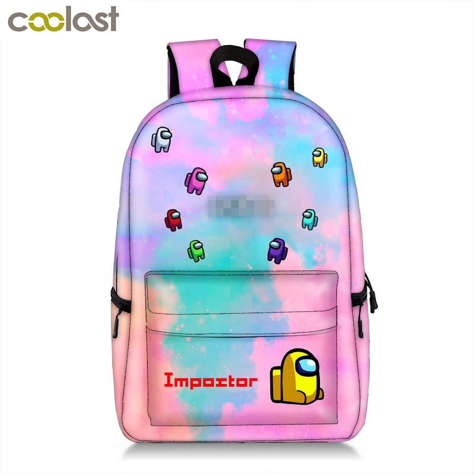 Among-us Backpacks Cartoon Backpack 3D Printed Laptop Bag Shoulder ...