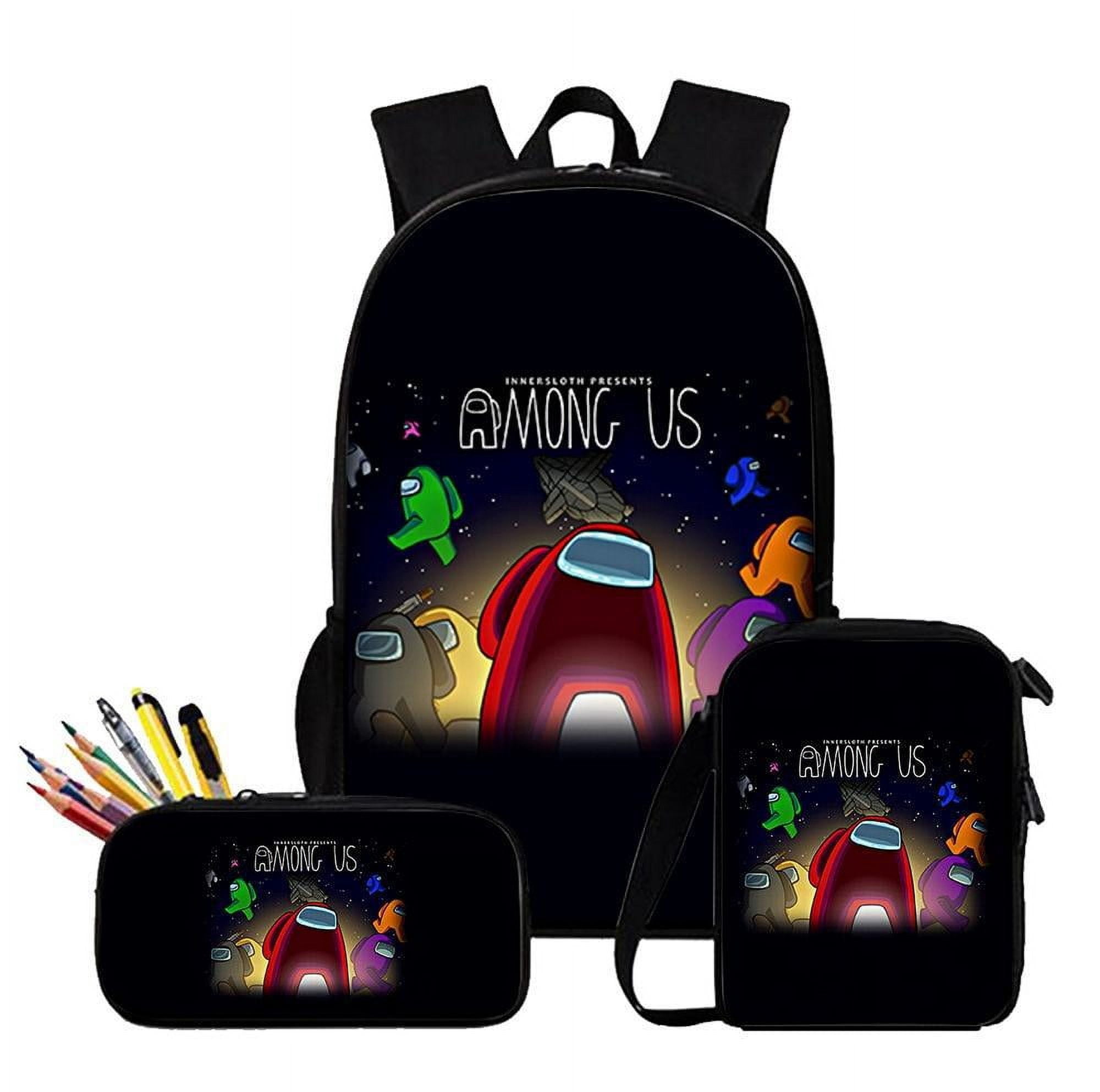 Among us Games Anime Backpack Three-piece Backpack - Walmart.com