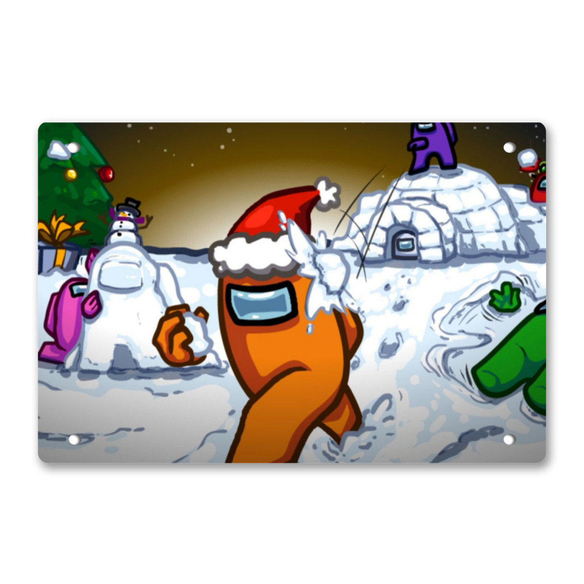 Among us Wall Sign - Cartoon Aluminum Poster 12 X 8 Inch Home Bar Wall ...