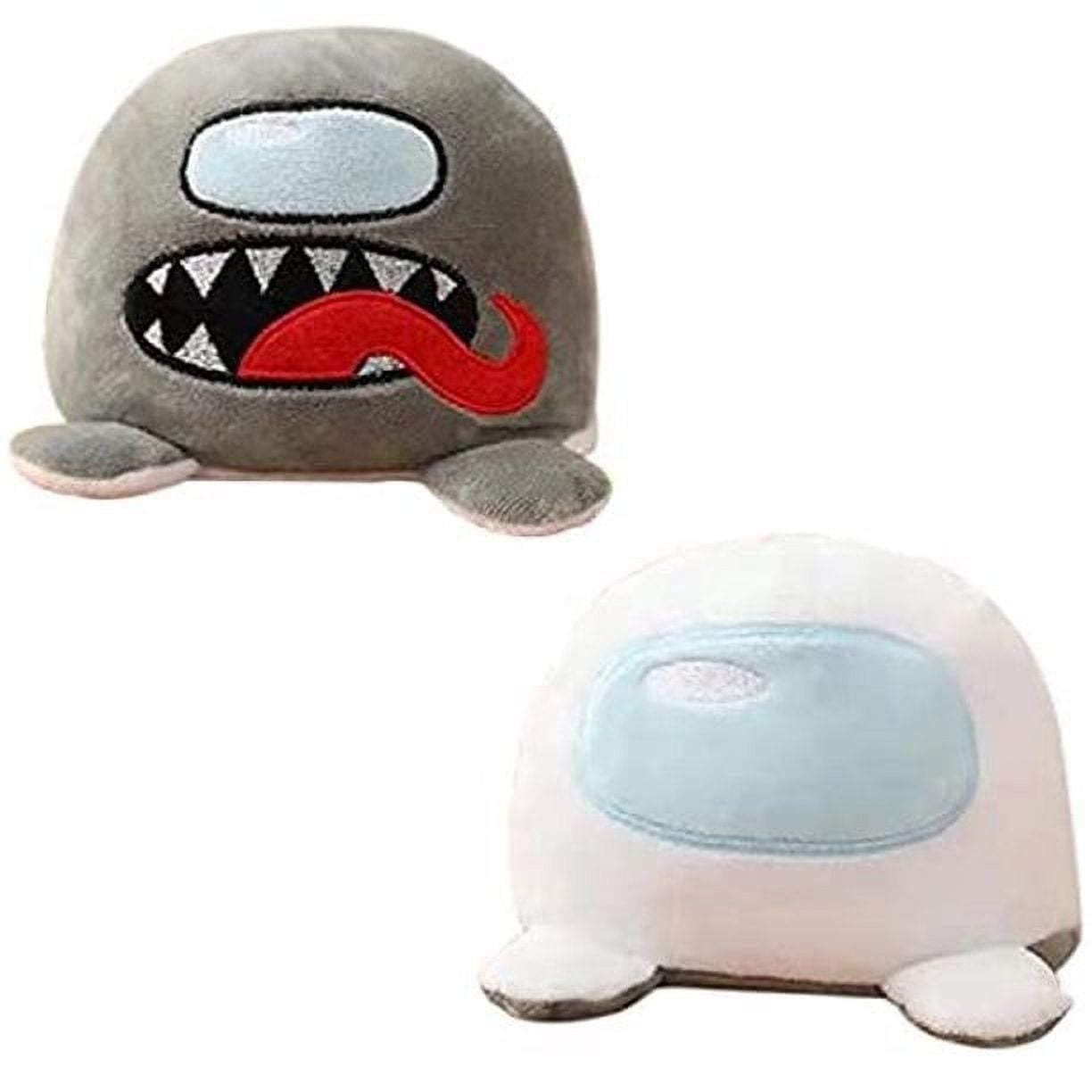 AmongUs Space Werewolf Kill game Double flip plush doll powder grey ...