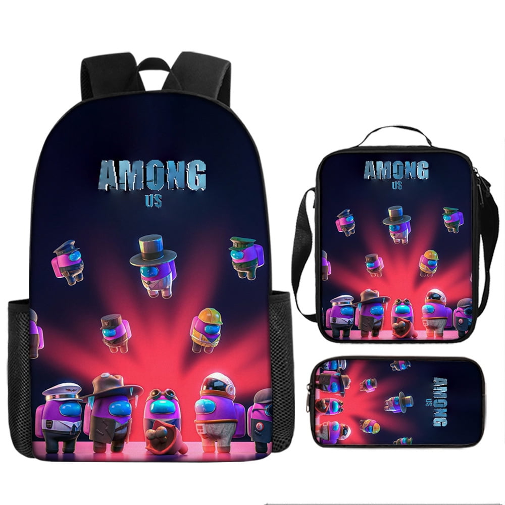 AmongUsAnime Backpacks Sets, Cartoon Laptop Backpack with Shoulder Bag ...