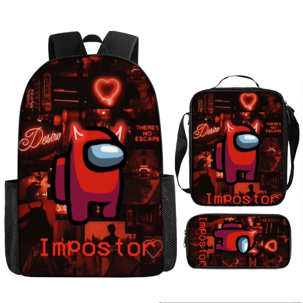 AmongUsAnime Backpacks Sets, Cartoon Laptop Backpack with Shoulder Bag ...
