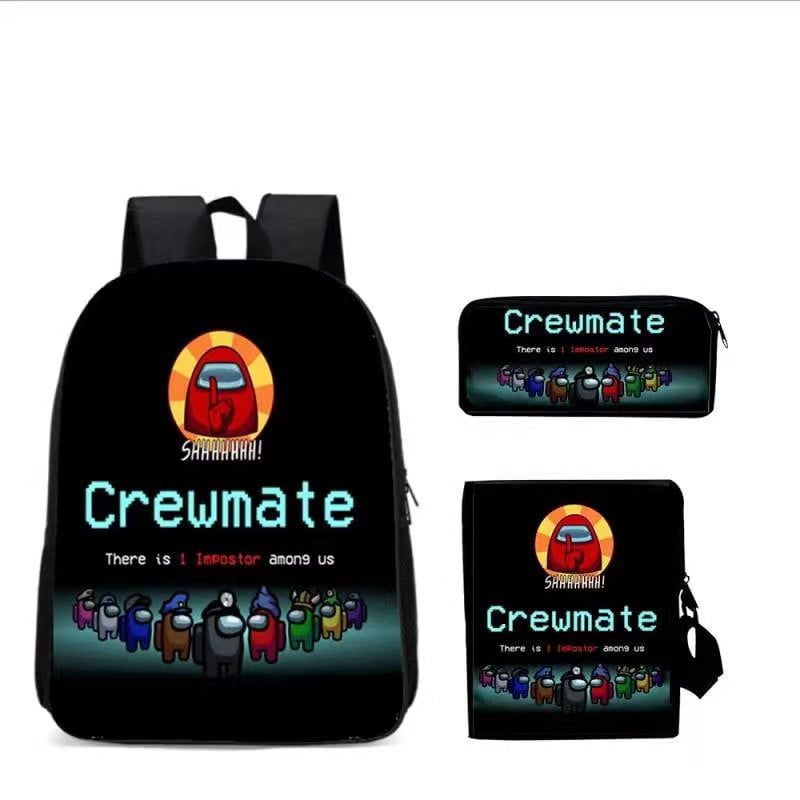 AmongUsAnime Backpacks Sets, Cartoon Laptop Backpack with Shoulder Bag ...