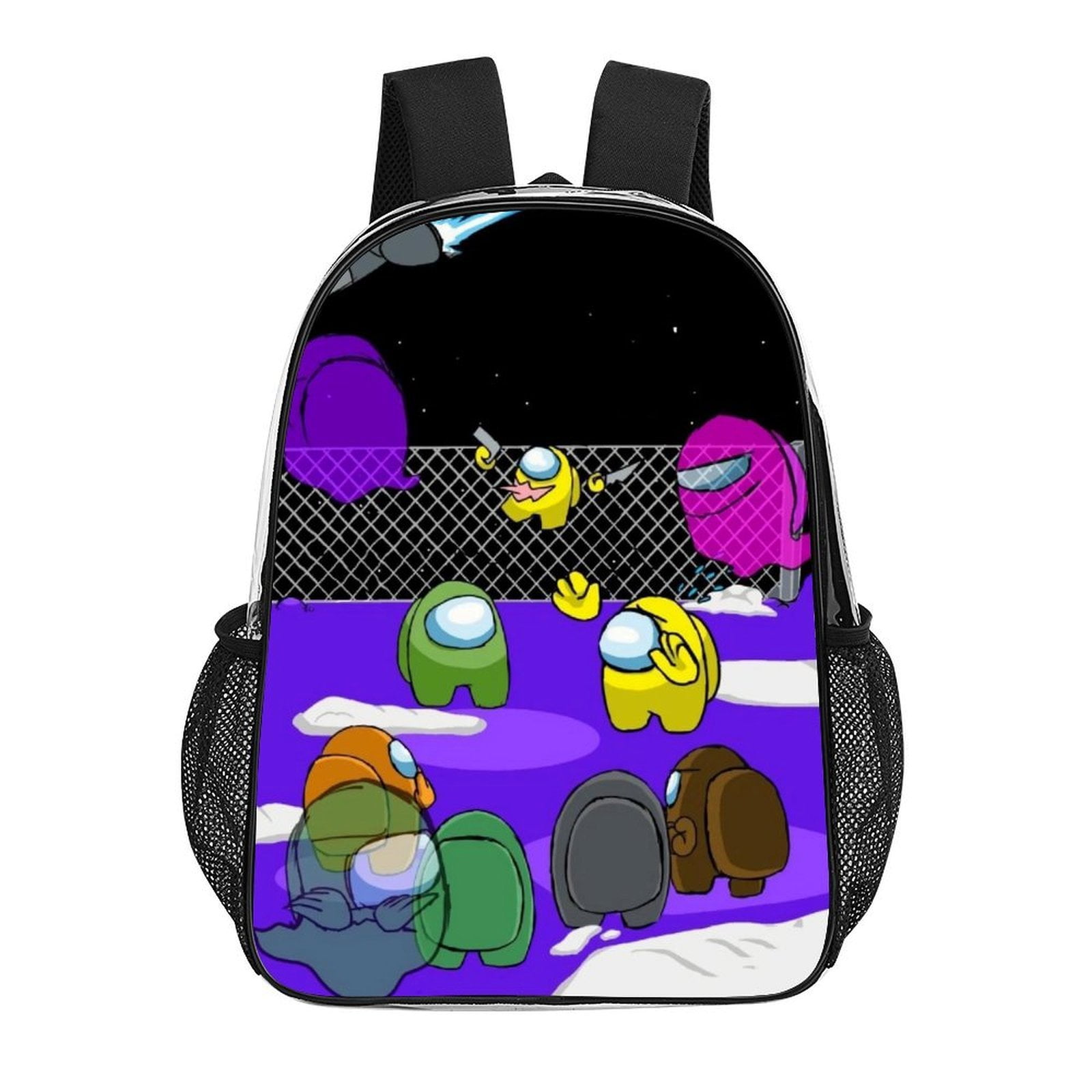 Amongus Fans Art 17 Inch Clear PVC Backpack, Transparent Bookbag with 2 ...