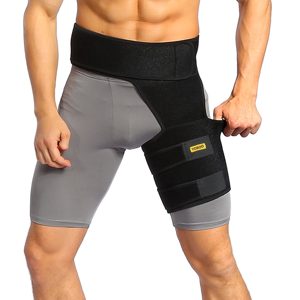 Amonsee Hip Thigh Brace Waist Thigh Support Strap Black - Walmart.com