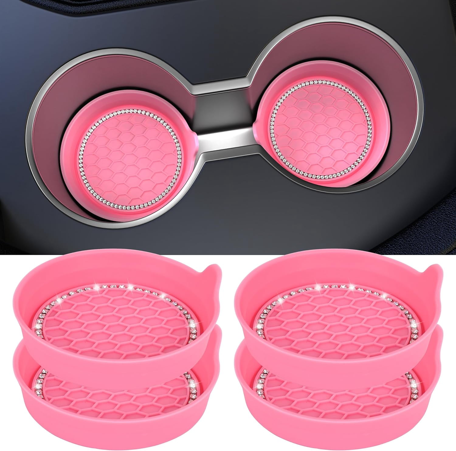 Amooca Car Cup Coaster Universal Automotive Waterproof Non-Slip Cup ...