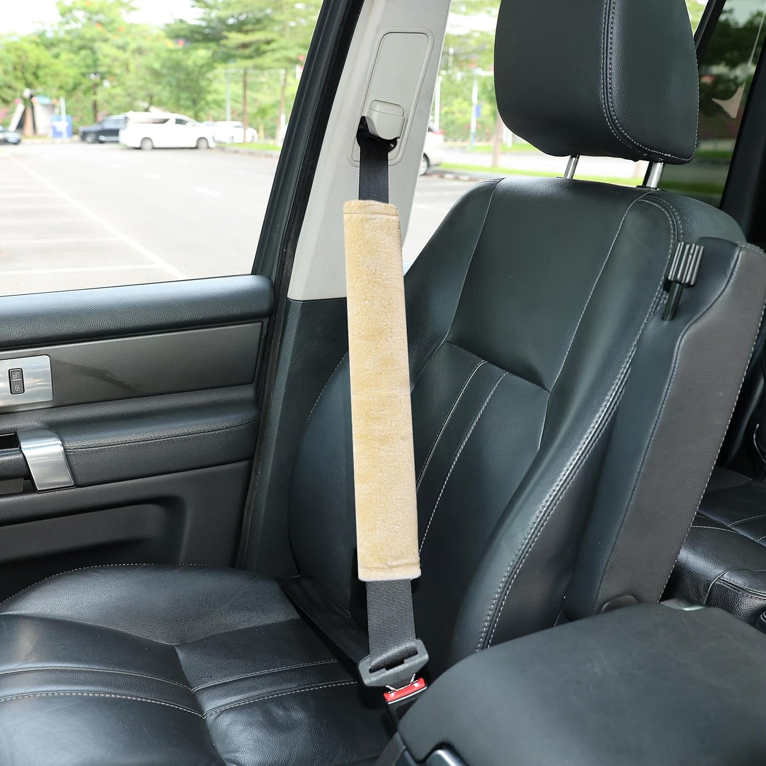 Amooca Soft Faux Fur Universal Fit Seatbelt Cover Car Truck SUV ...