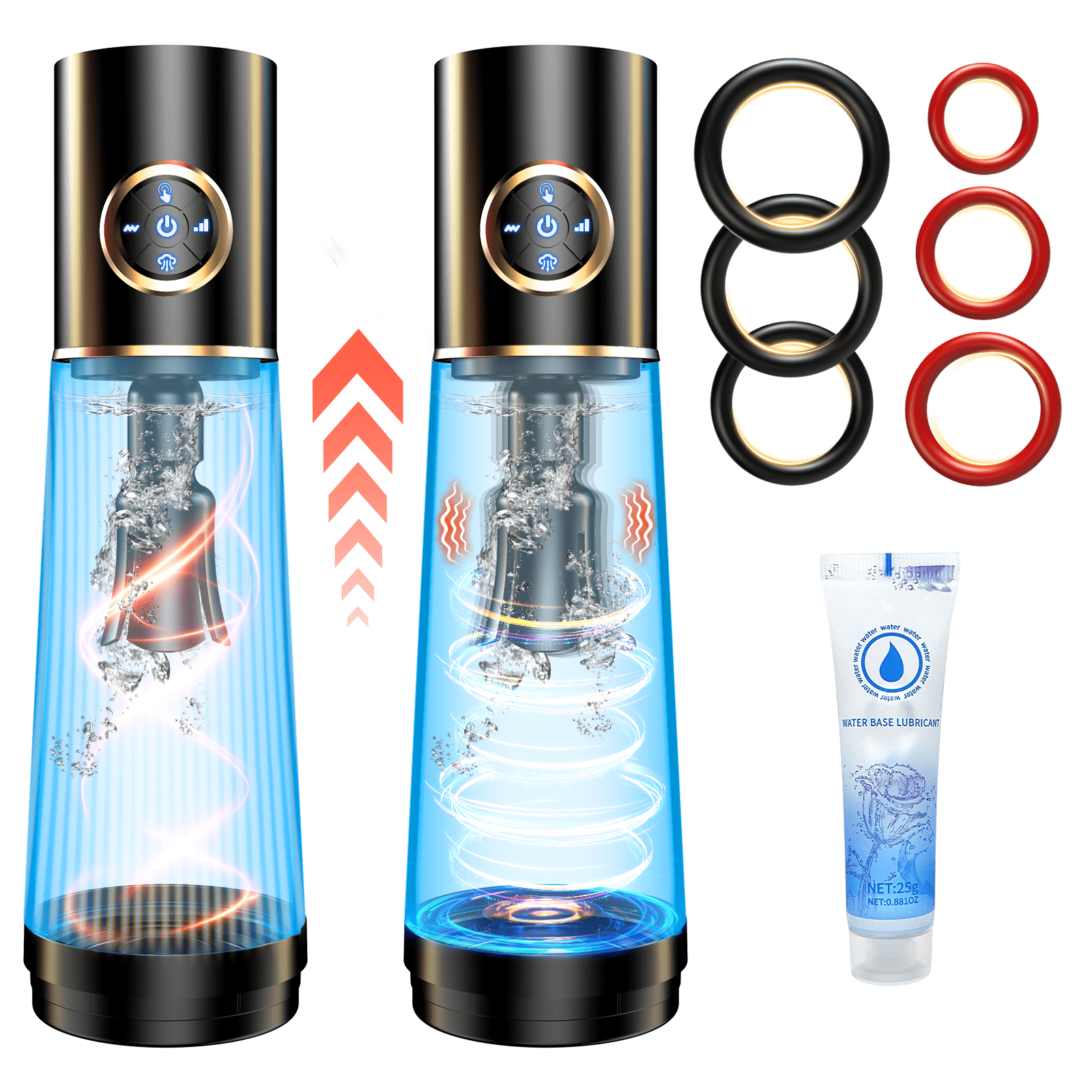 Amoochoo Penis Pump Male Sex Toys for Men, Vibrating Penis Pumps with ...