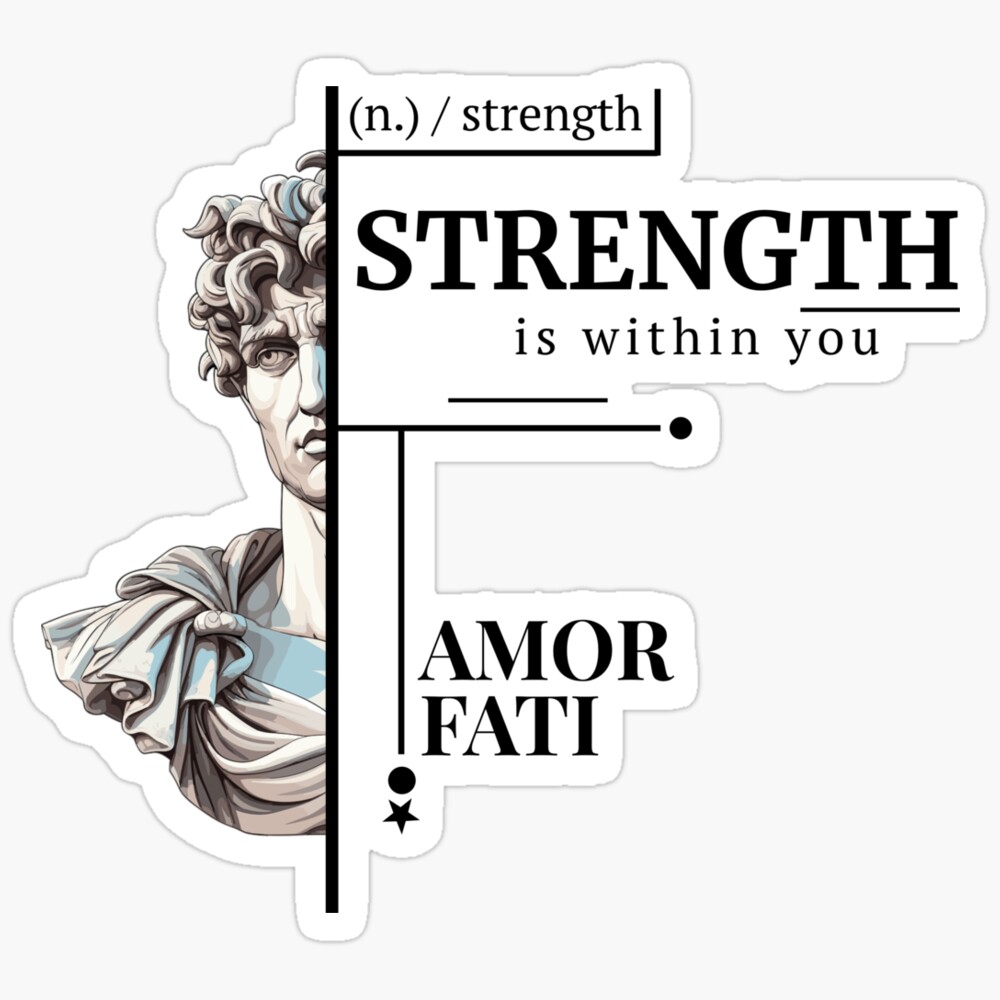 Amor Fati Stoicism Stoic Strength Stickerphone Decal Water Bottle ...