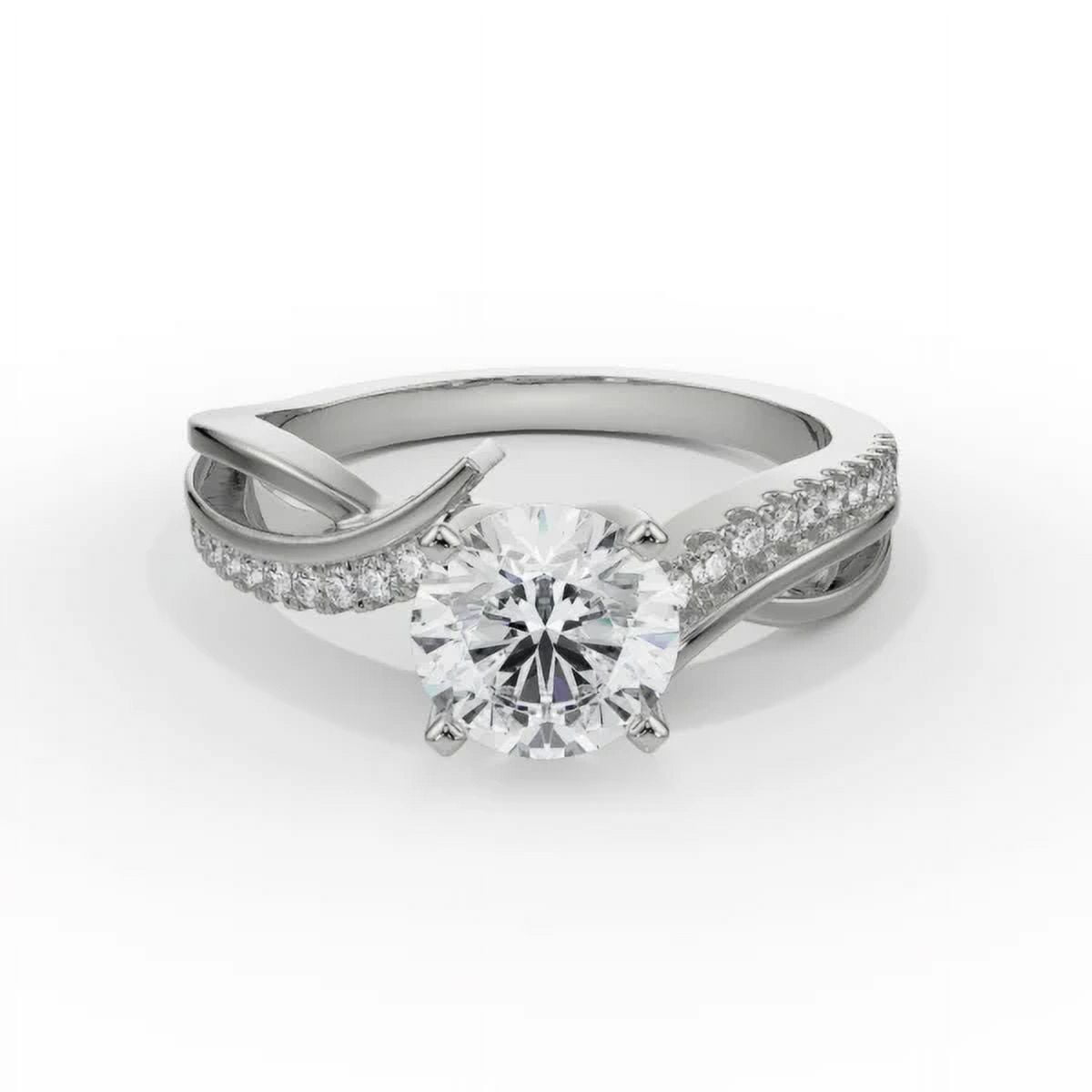 Amor Jewel 1.28 Ct Lab Created Diamond Engagement Ring - Round Cut ...
