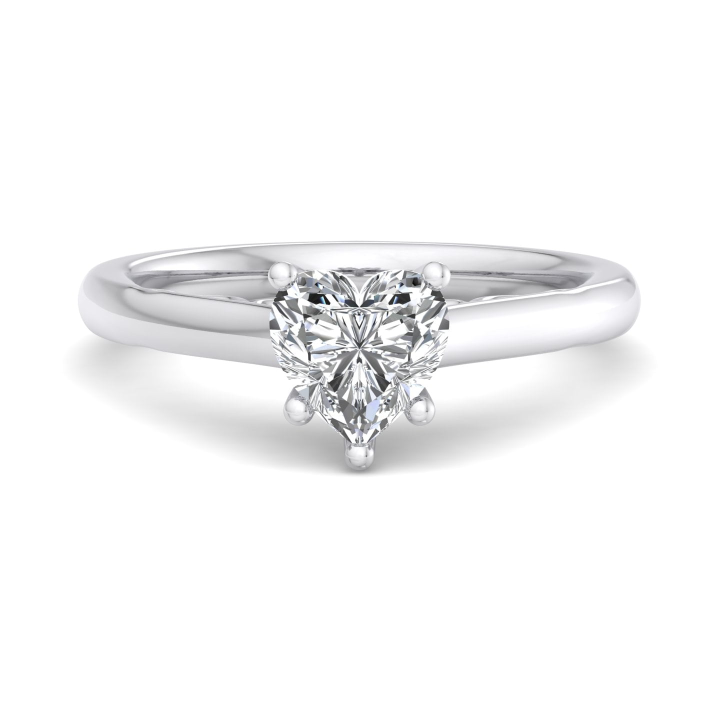 Amor Jewel 1.38 Ct Heart Cut Engagement Ring - Solitaire with Accent ...