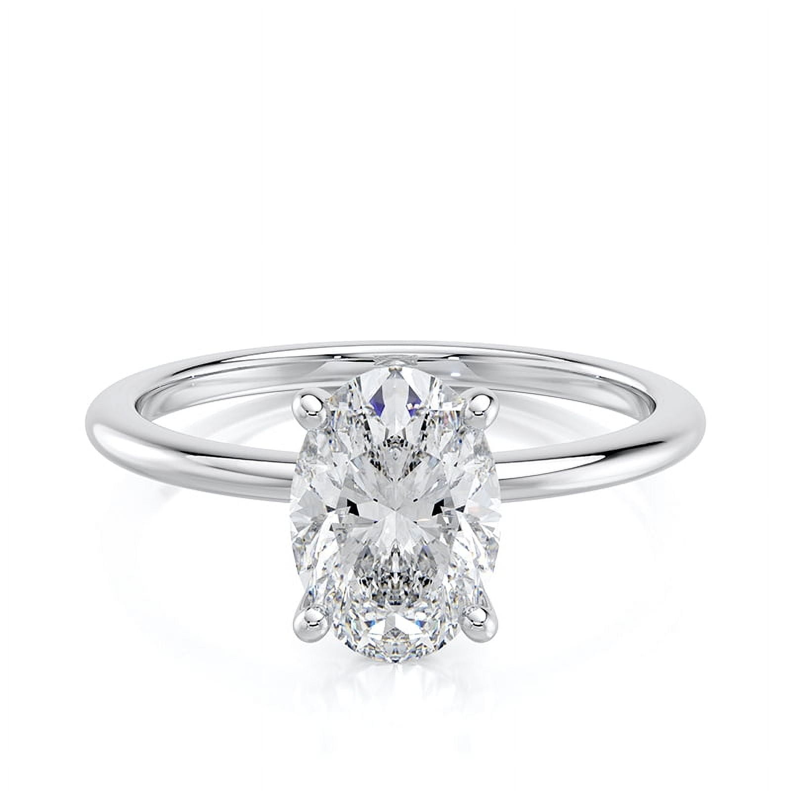 Amor Jewel 1.41 Ct Oval Excellent Cut Lab-Created Simulated Diamond ...